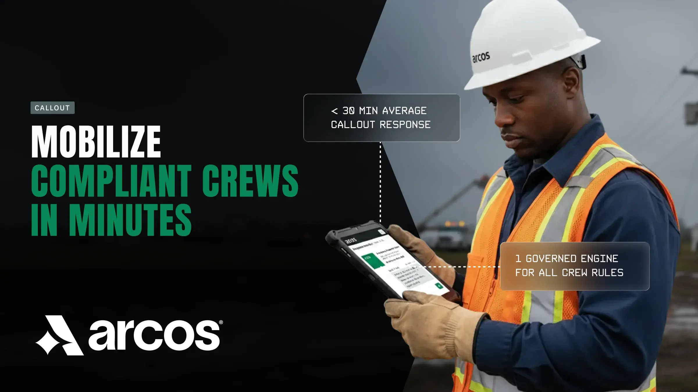 Mobilize Crews in Minutes | Automated Scheduling & Compliance | Arcos